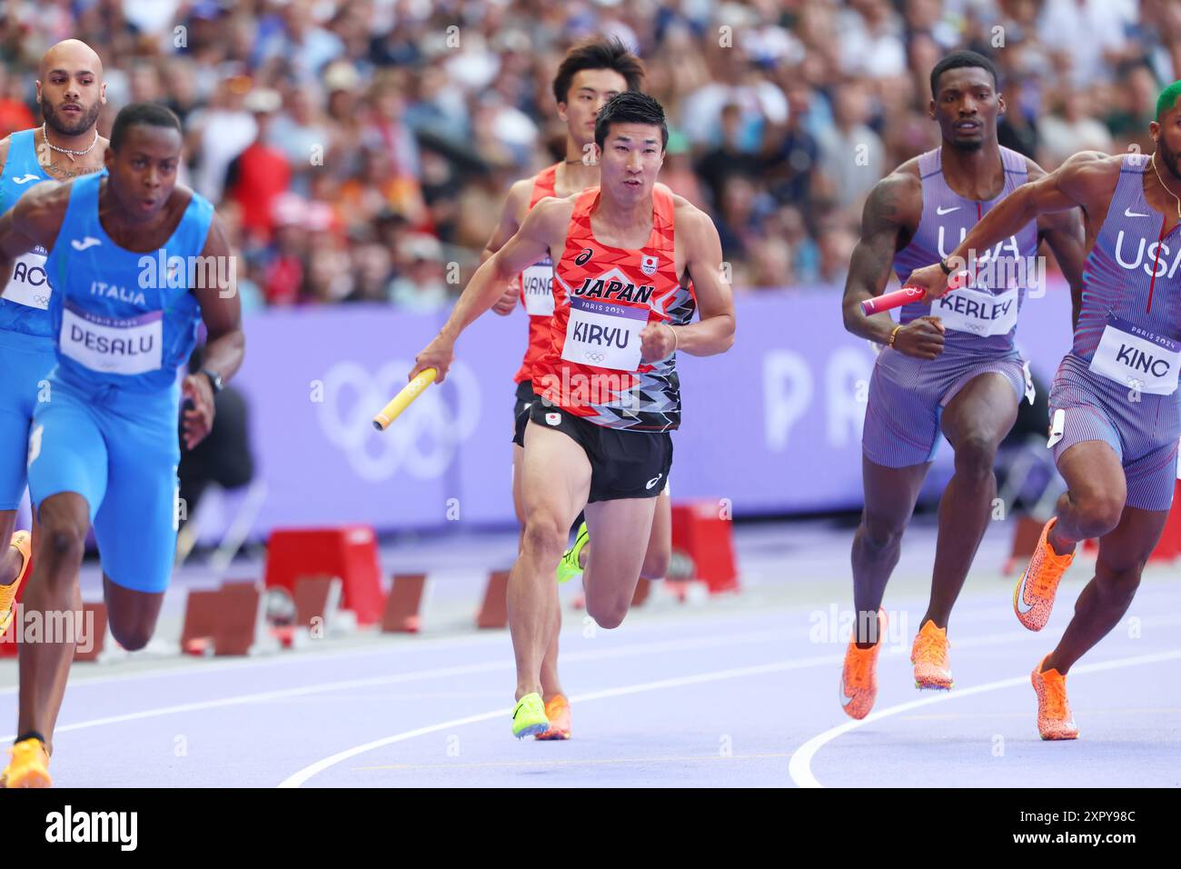 Saint-Denis, France. 8th Aug, 2024. Yoshihide Kiryu, Hiroki Yanagita ...