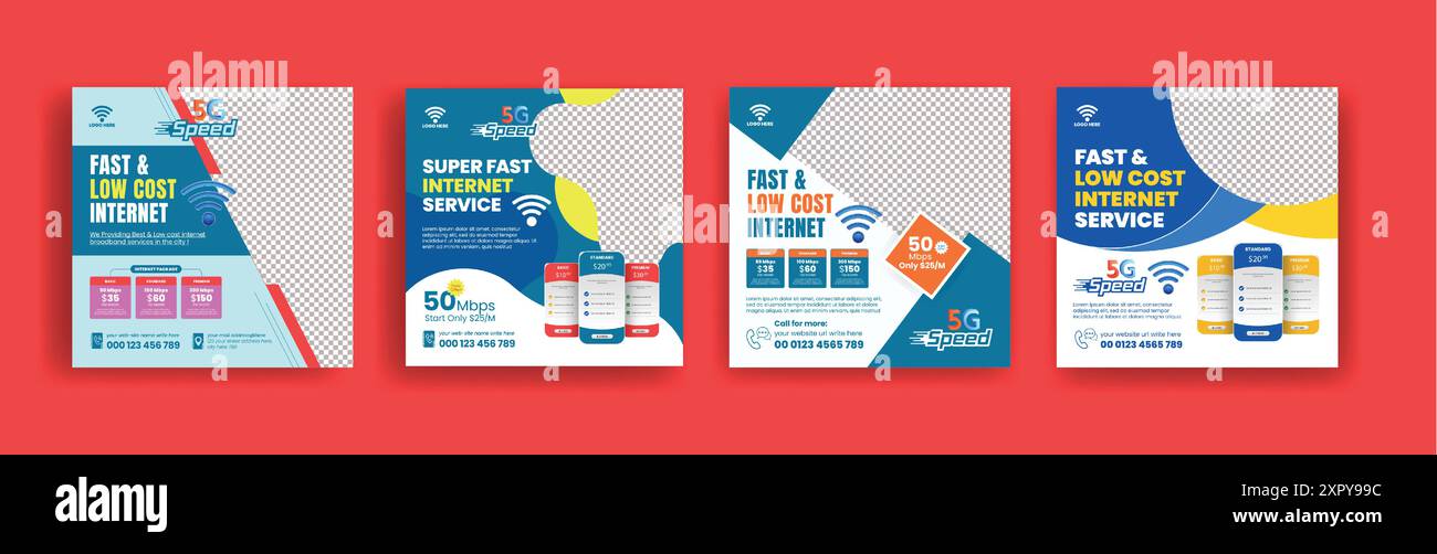 Internet provider and Internet offer price social media posts, ads ...