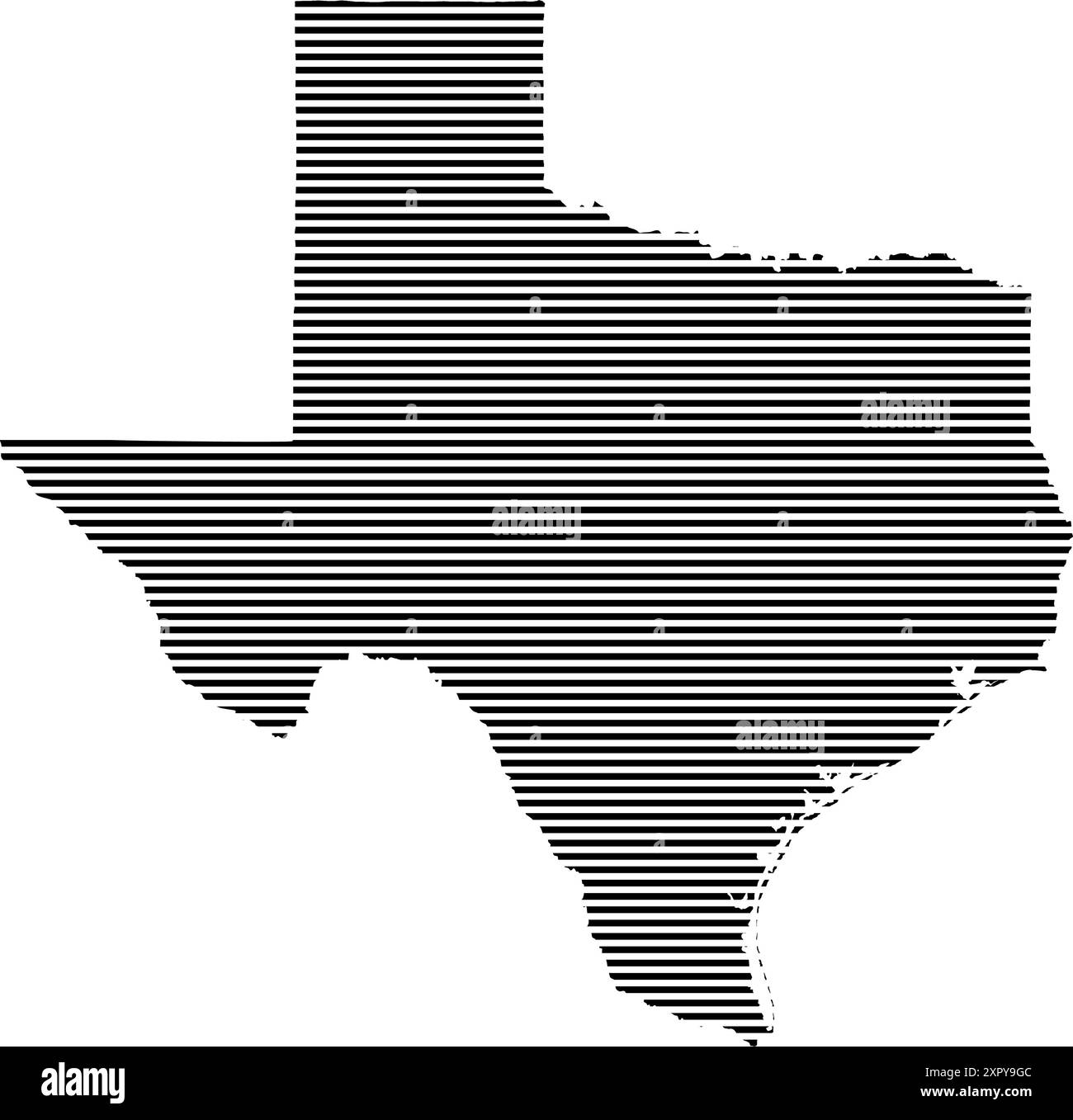 Texas state map with lined pattern vector illustration Stock Vector ...
