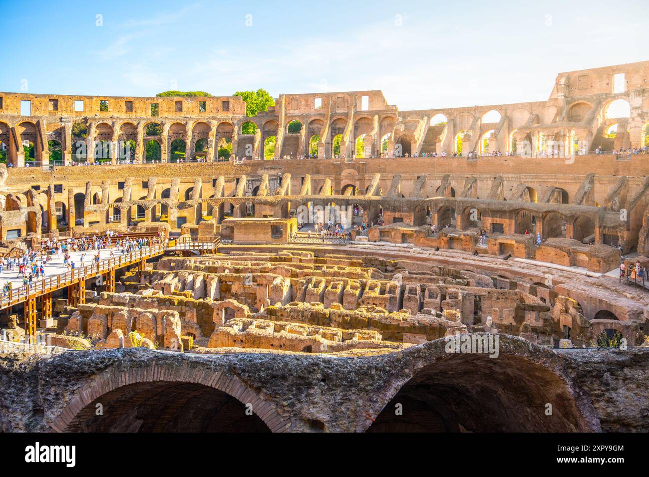 A view of the Colosseum in Rome, Italy, during a beautiful sunset. The ...