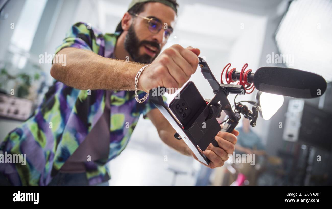 Male young caucasian filmmaker in hi-res stock photography and images ...