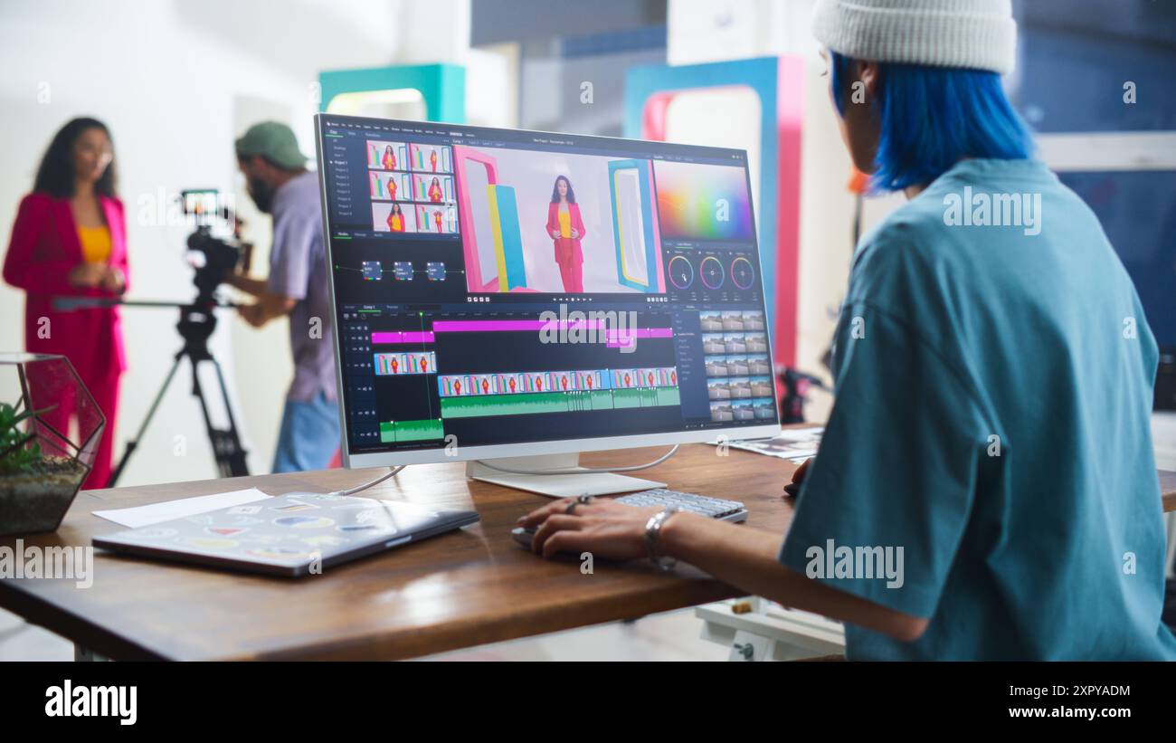 Film editing studio hi-res stock photography and images - Alamy