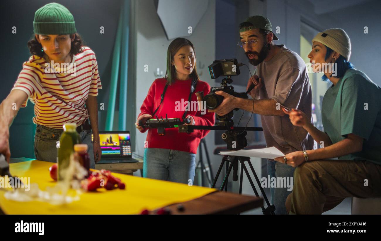 Dynamic team collaborates on colorful hi-res stock photography and ...