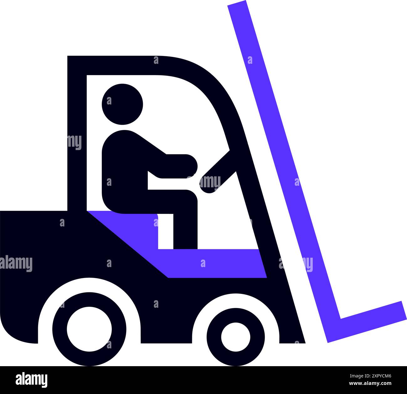 Forklift truck transport flat icon, side view Stock Vector Image & Art ...