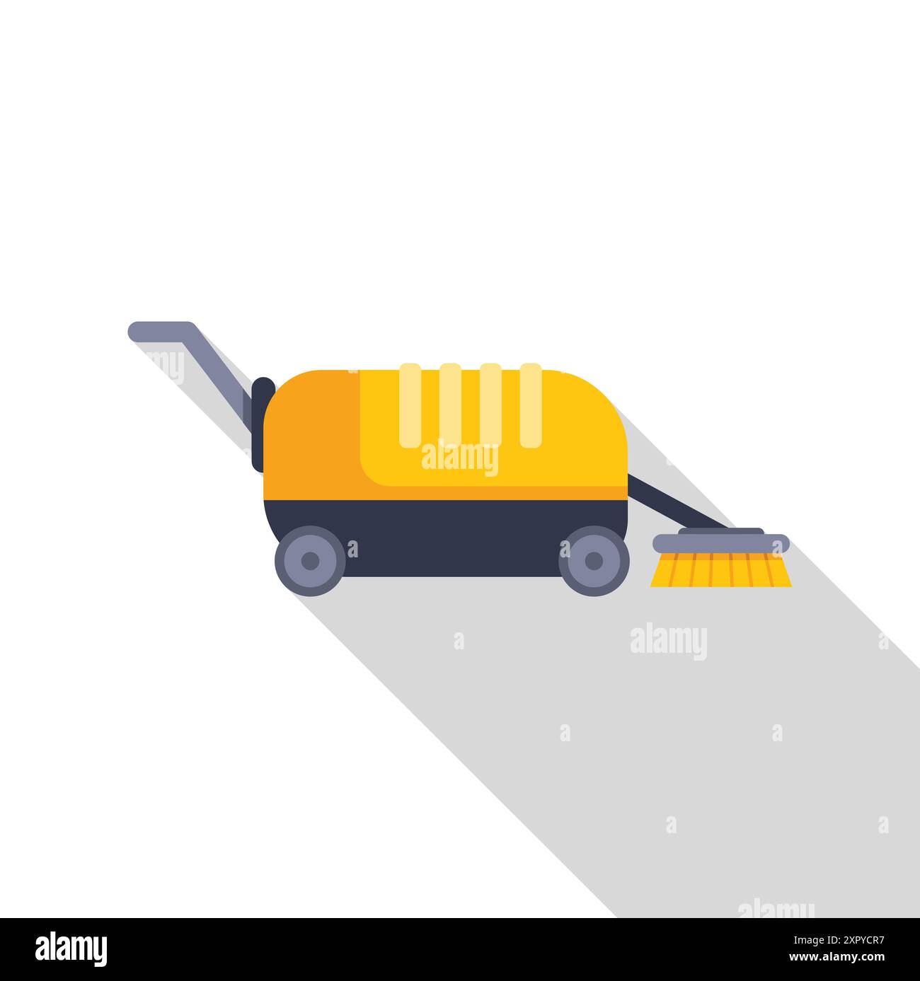 Illustration of a street sweeper cleaning machine keeping the city ...