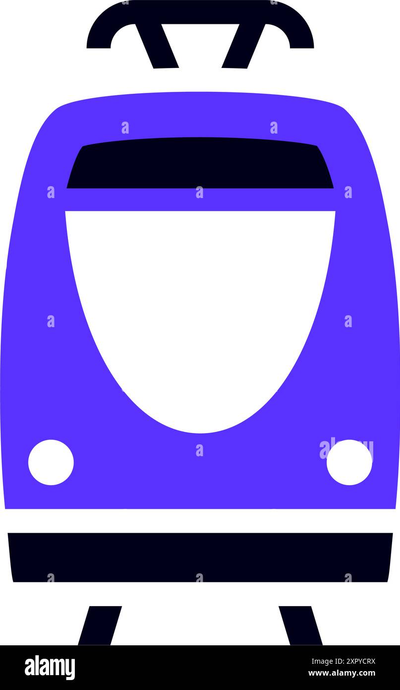 Tramway transport flat icon, front view Stock Vector Image & Art - Alamy