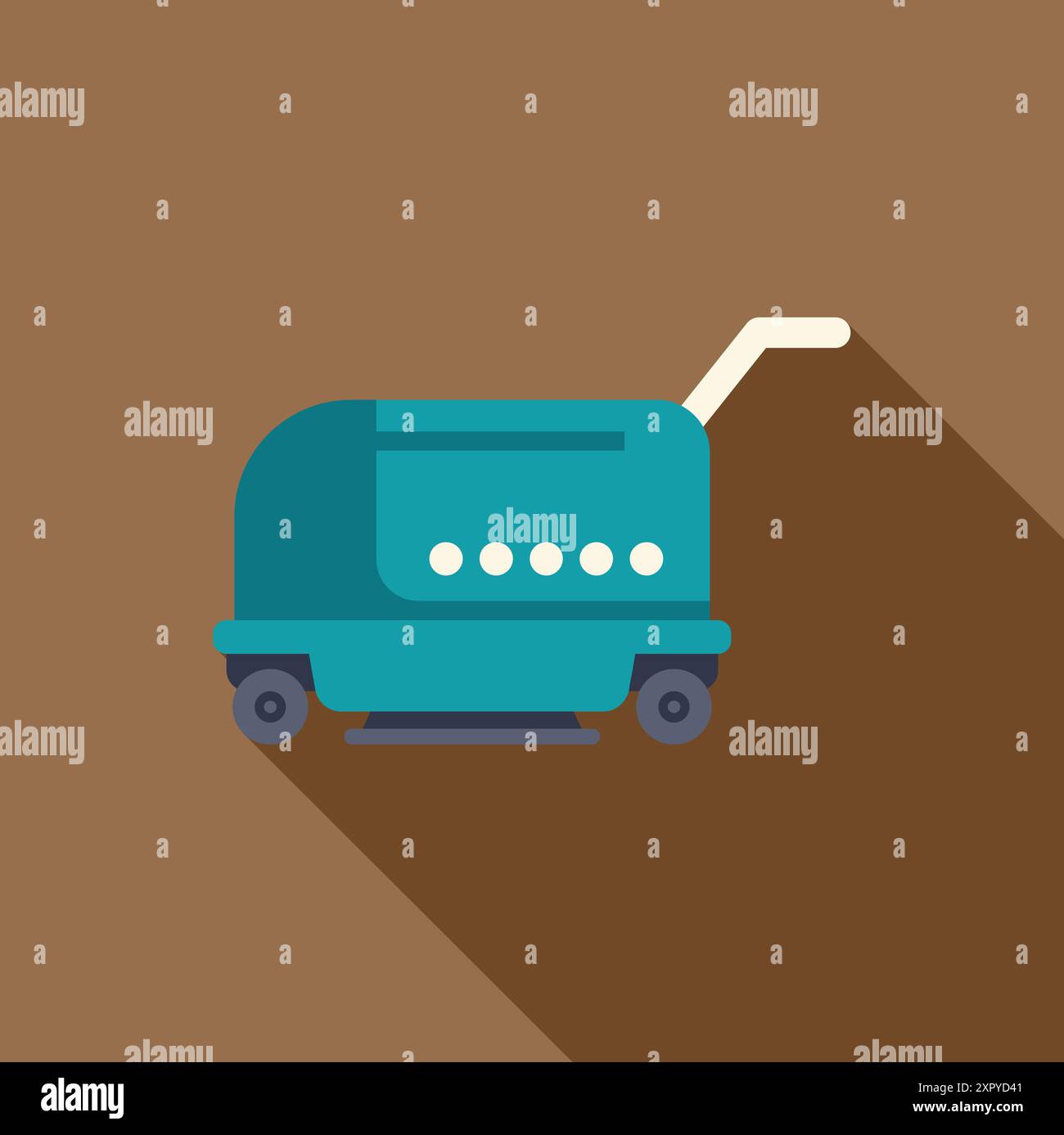 Professional cleaning equipment icon depicting floor cleaning machine ...