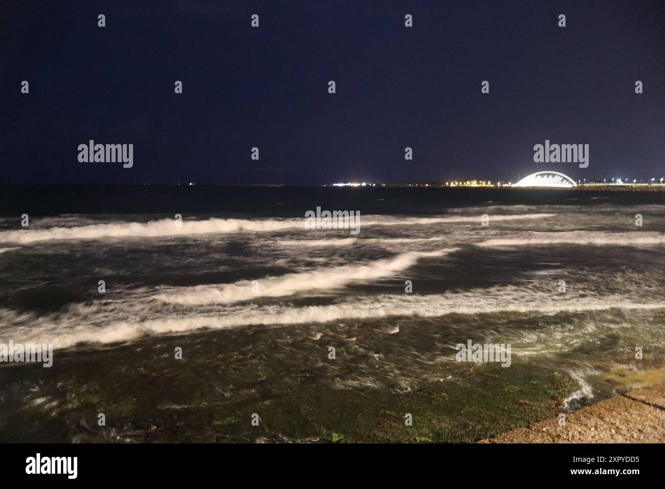 Sea at night Stock Photo - Alamy