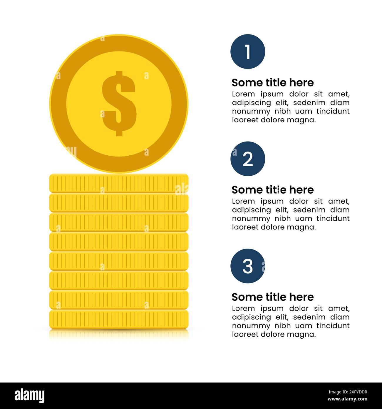 Money infographic coin icon hi-res stock photography and images - Alamy