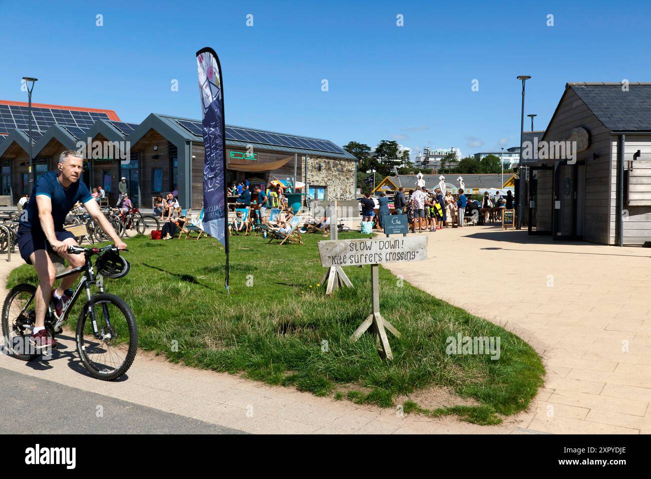 Sideshore, looking inland from the Seafront at Exmouth, Devon Stock ...