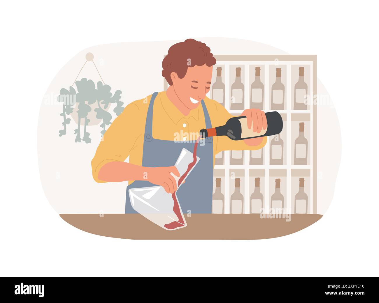Decanting wine isolated cartoon vector illustrations Stock Vector Image ...