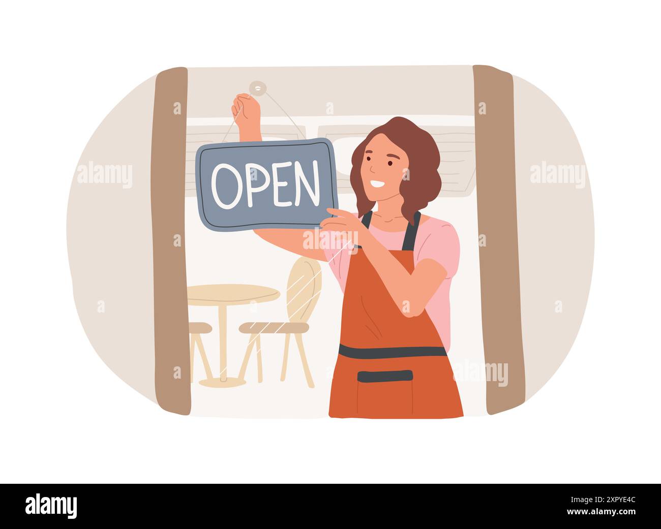 Restaurant opening day isolated cartoon vector illustrations Stock ...
