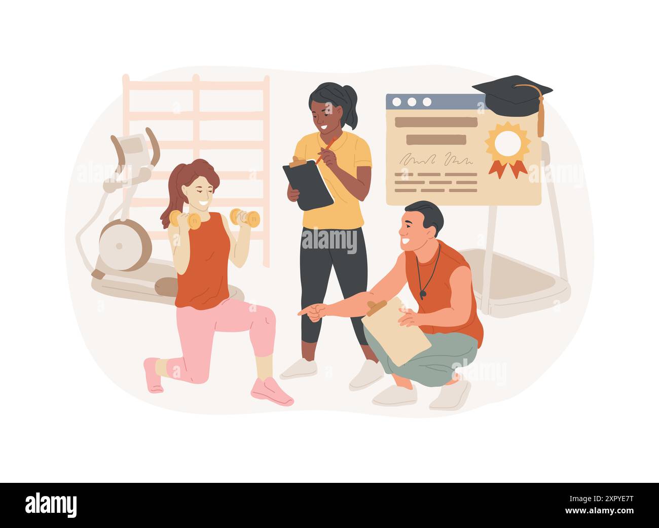 Certified personal trainer isolated cartoon vector illustrations Stock Vector Image & Art - Alamy