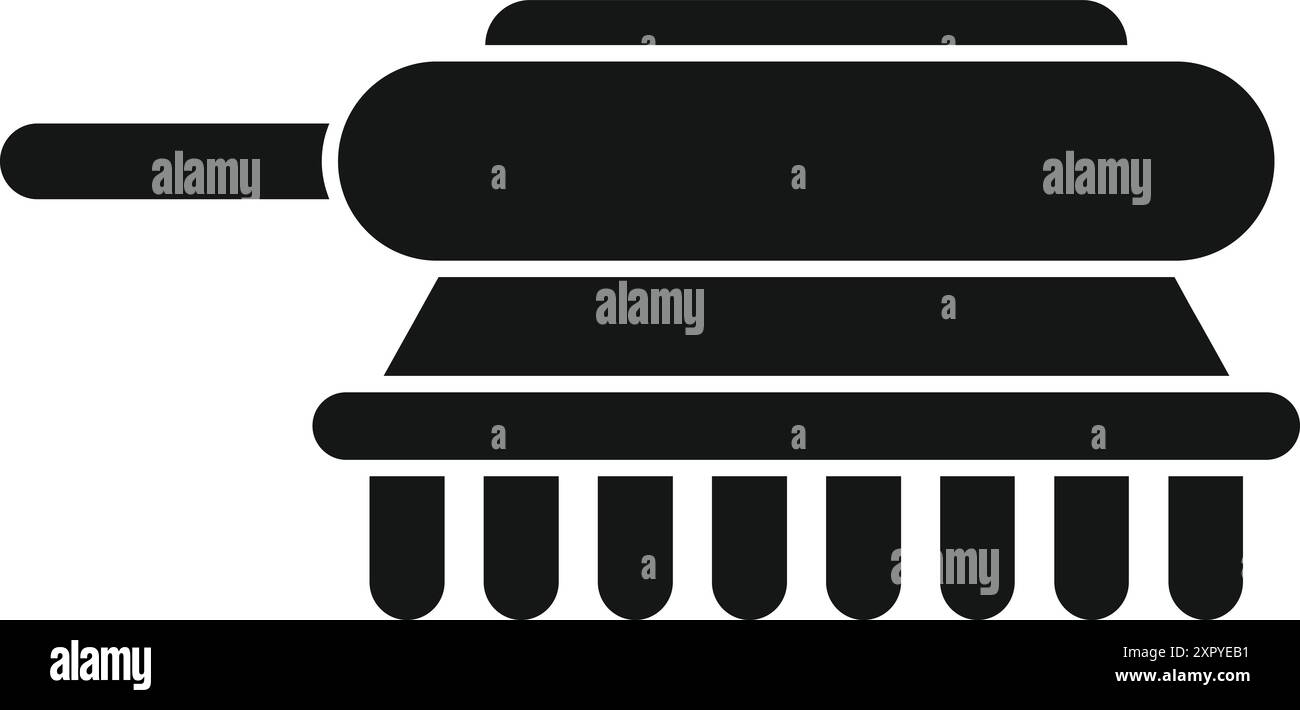 Black simple icon of a head massager, a device used for relaxation and ...