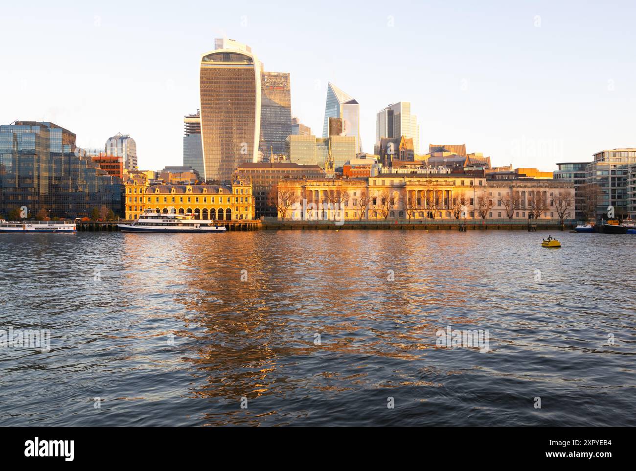 Morning view towards The City of London, London, England Stock Photo ...
