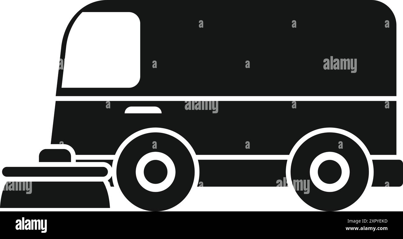 Street cleaning machine washing truck using brush equipment Stock ...