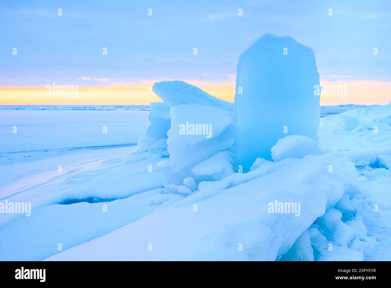 Ice formations on lake Peipsi, Estonia Stock Photo - Alamy