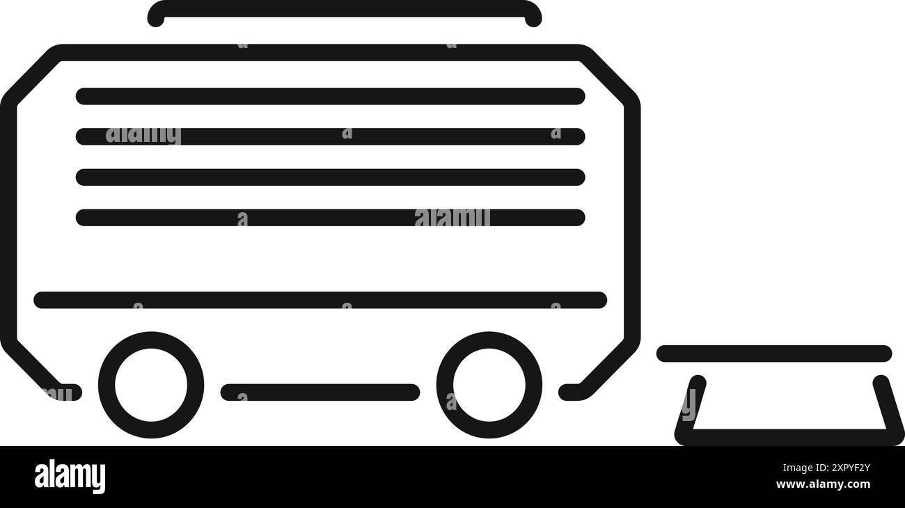 Food truck with customers Stock Vector Images - Alamy