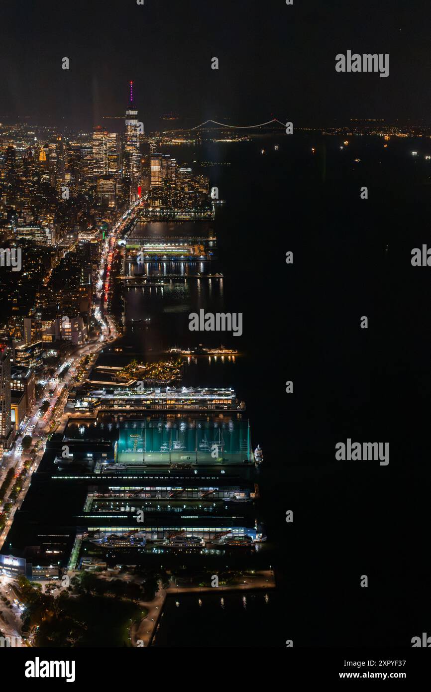 Aerial View of New York City. Helicopter Photo of a Big City with ...