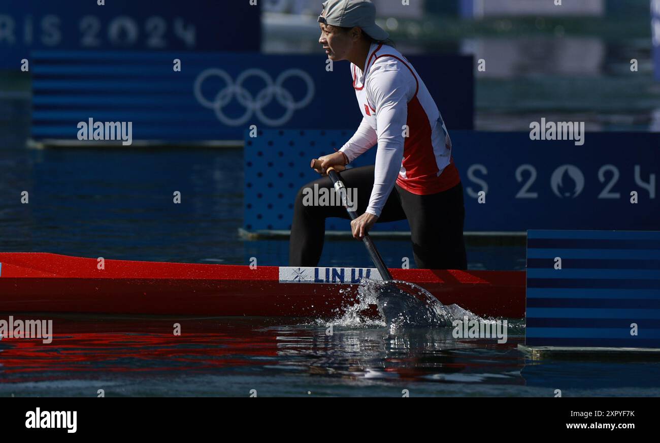 Vaires Sur Marne. 8th Aug, 2024. Lin Wenjun of China competes during ...