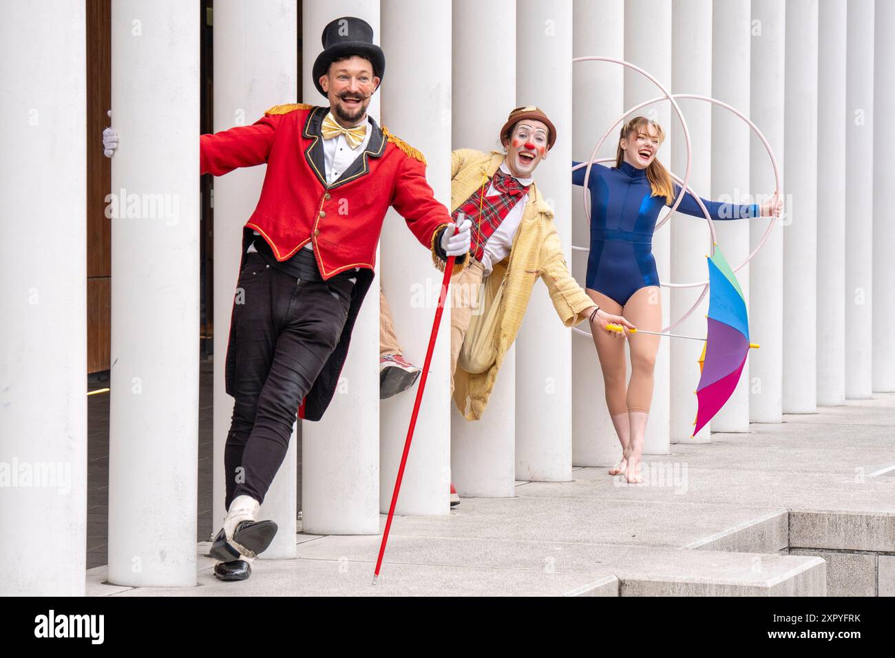 Stars of Circus the Show in Edinburgh's George Square who are perfoming ...