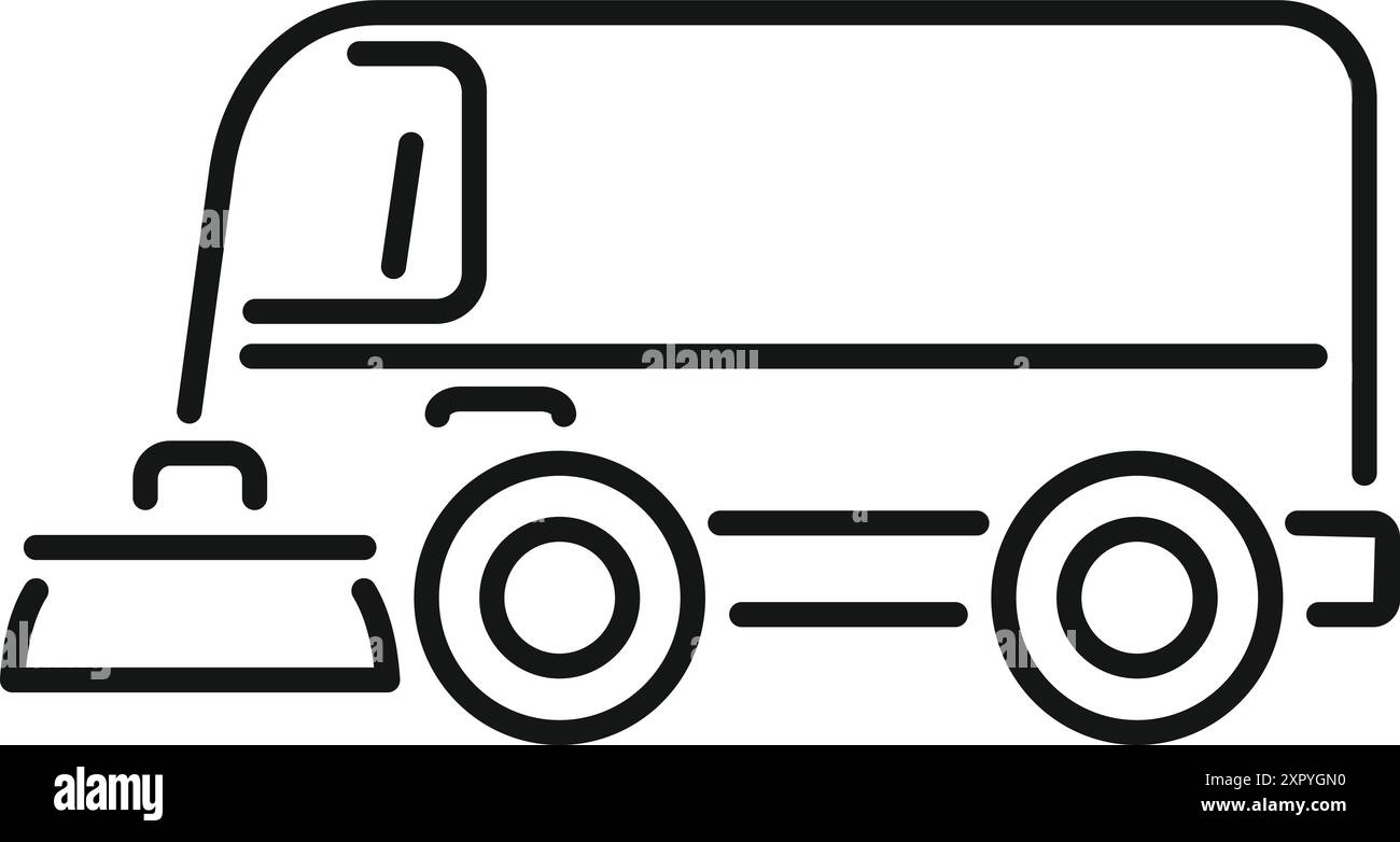 Street cleaning machine truck washing road service vehicle Stock Vector ...