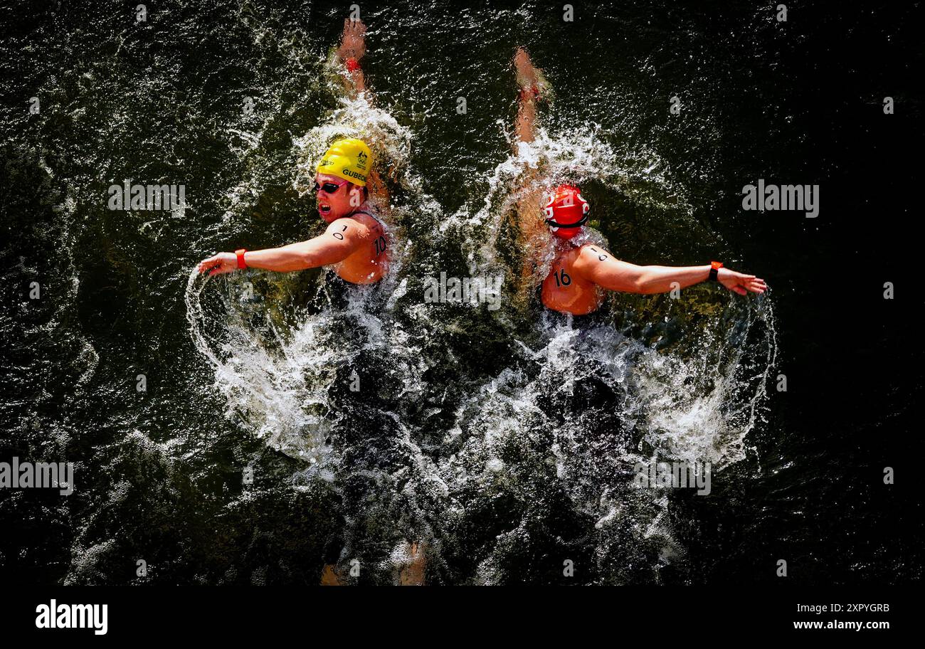 Australia's Chelsea Gubecka and Great Britain's Leah Crisp during the ...