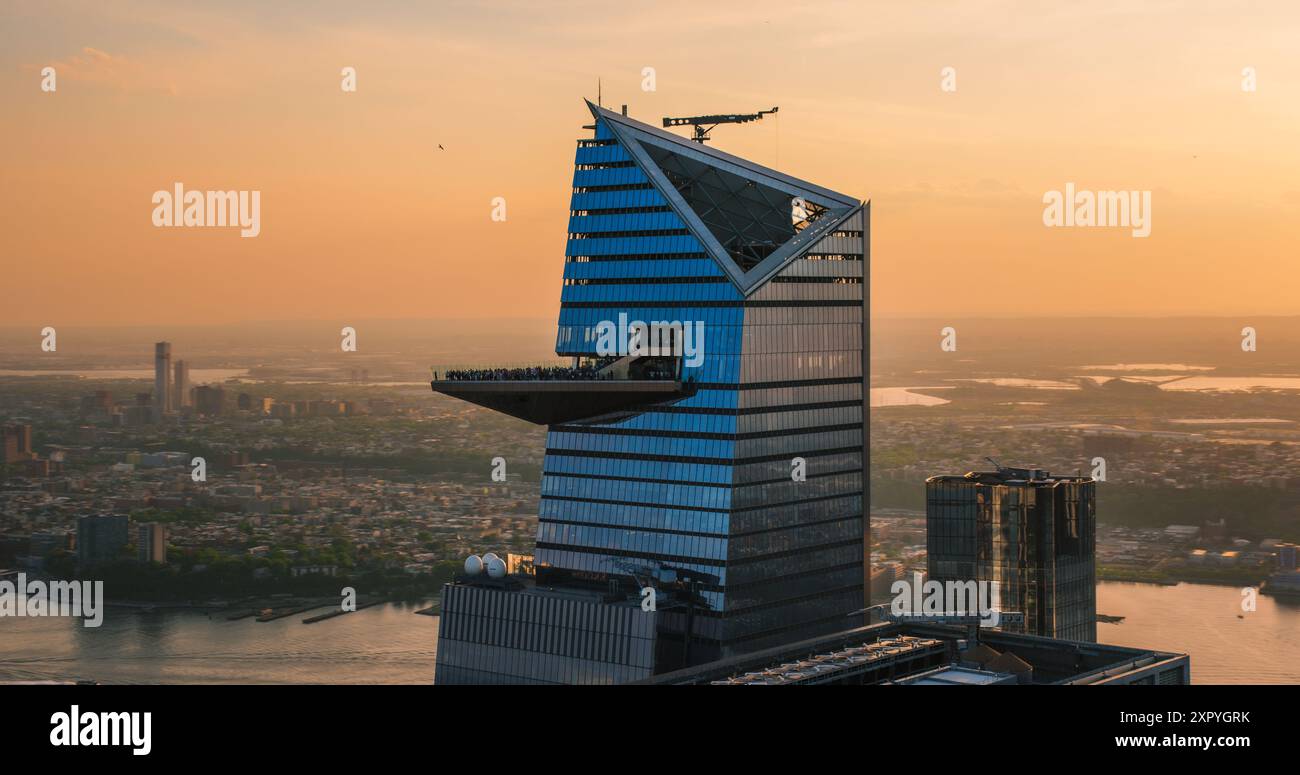 Panorama Around the 30 Hudson Yards Skyscraper in New York City, USA ...