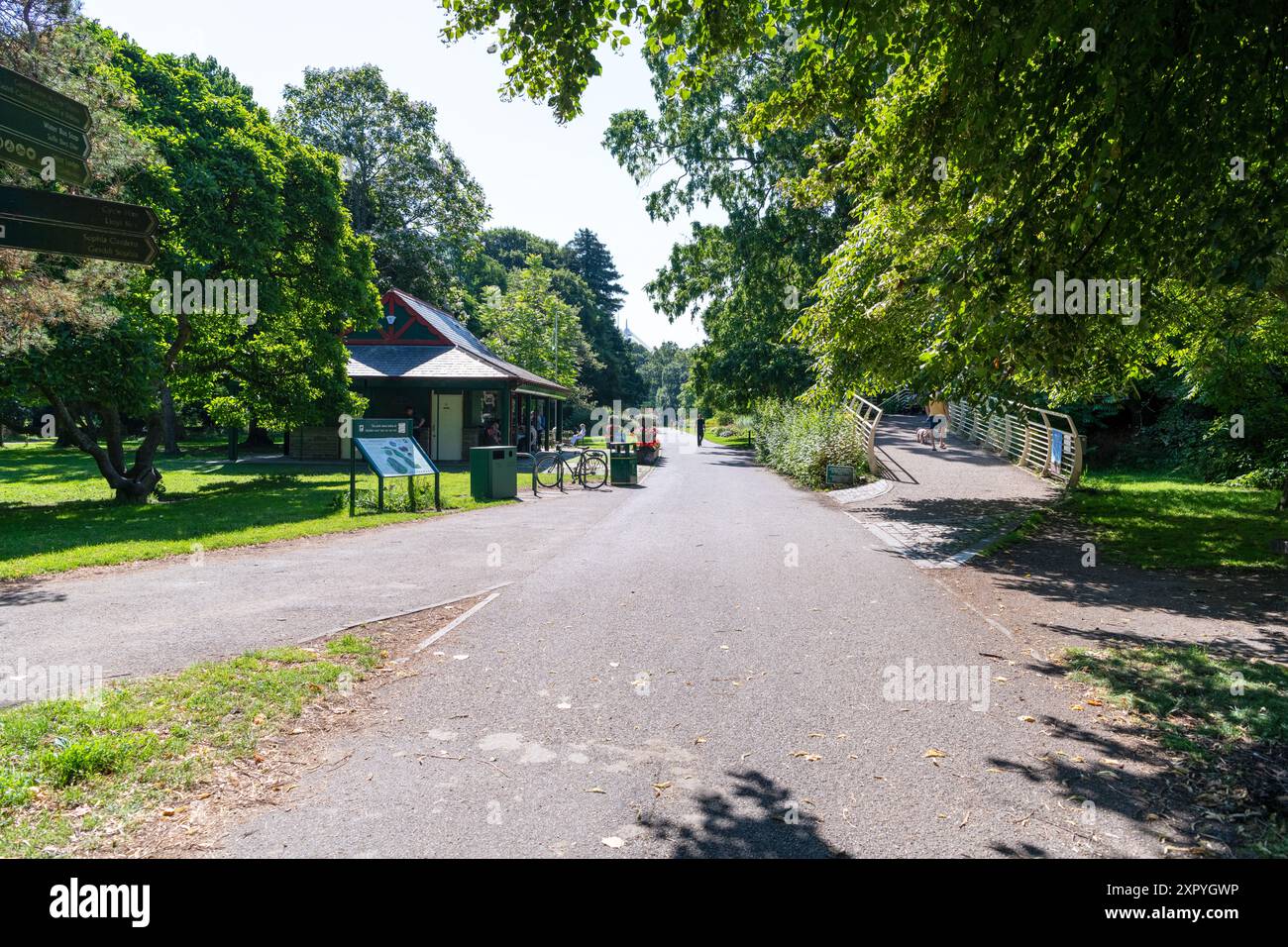Summerhouse Cafe and pathway in Bute Park, Cardiff. 30/07/2024 Stock ...