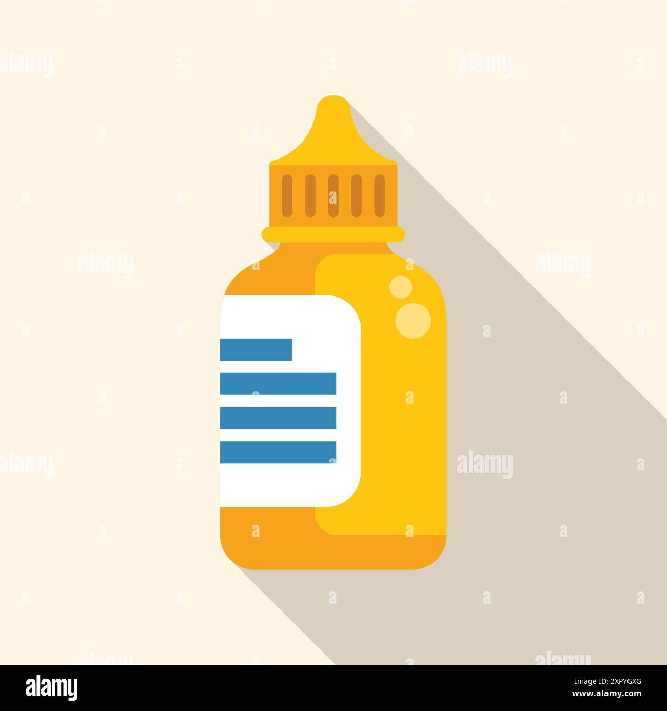 Medical dropper bottle dispensing liquid medicine, representing ...