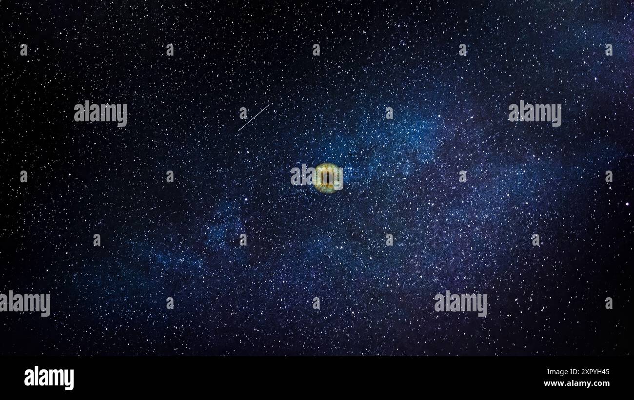 Non-existent colorful celestial body in the sky Stock Photo - Alamy