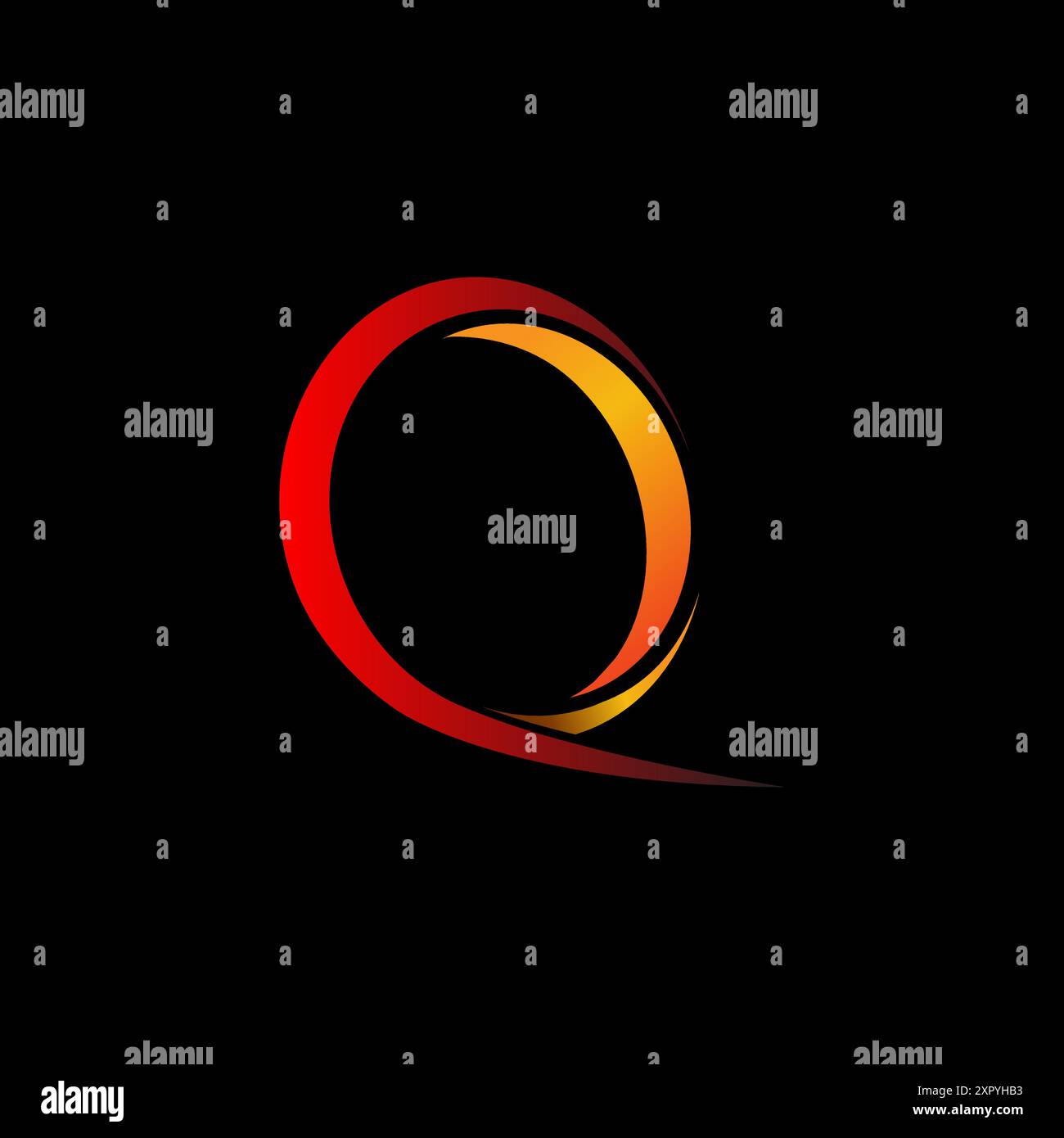 Beautiful colored vector logo design of letter Q Stock Vector Image ...