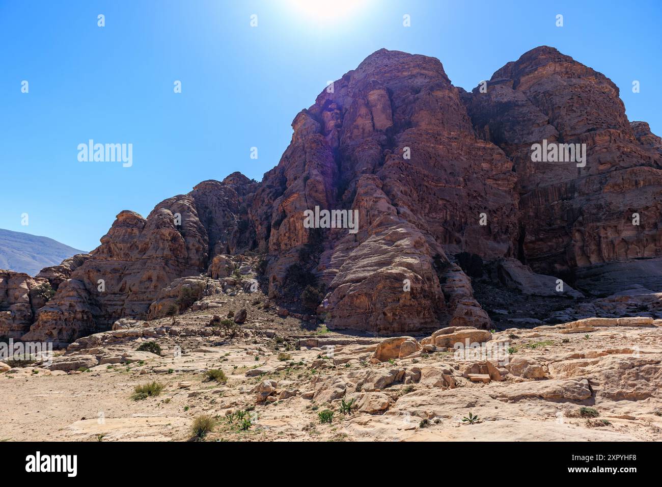 Landscapes in the Wadi Musa desert in Jordan near Petra Stock Photo - Alamy