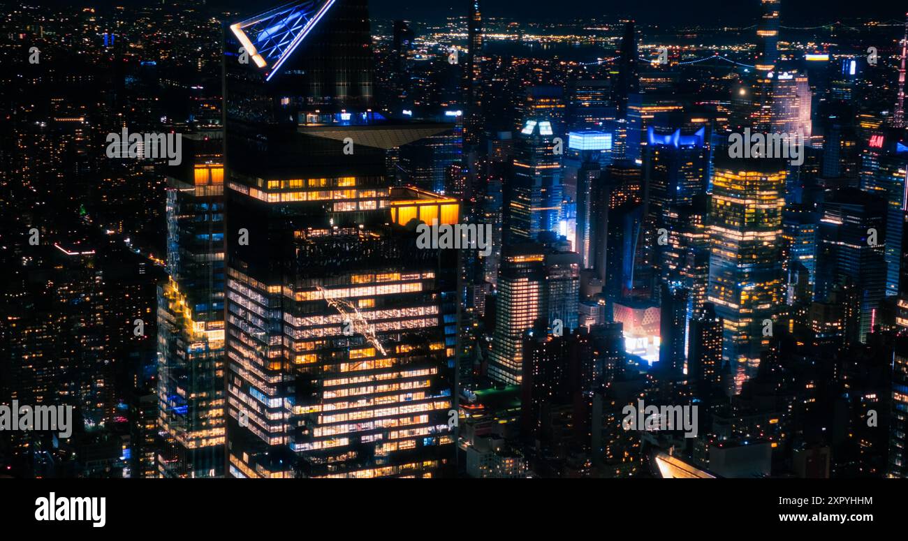 Panorama Around the 30 Hudson Yards Skyscraper in New York City, USA ...