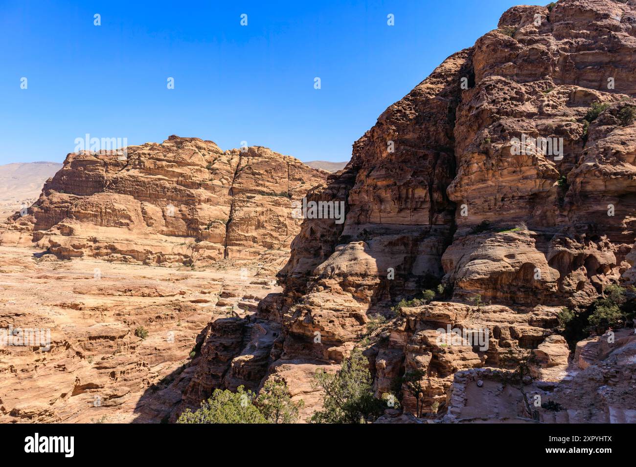 Landscapes in the Wadi Musa desert in Jordan near Petra Stock Photo - Alamy