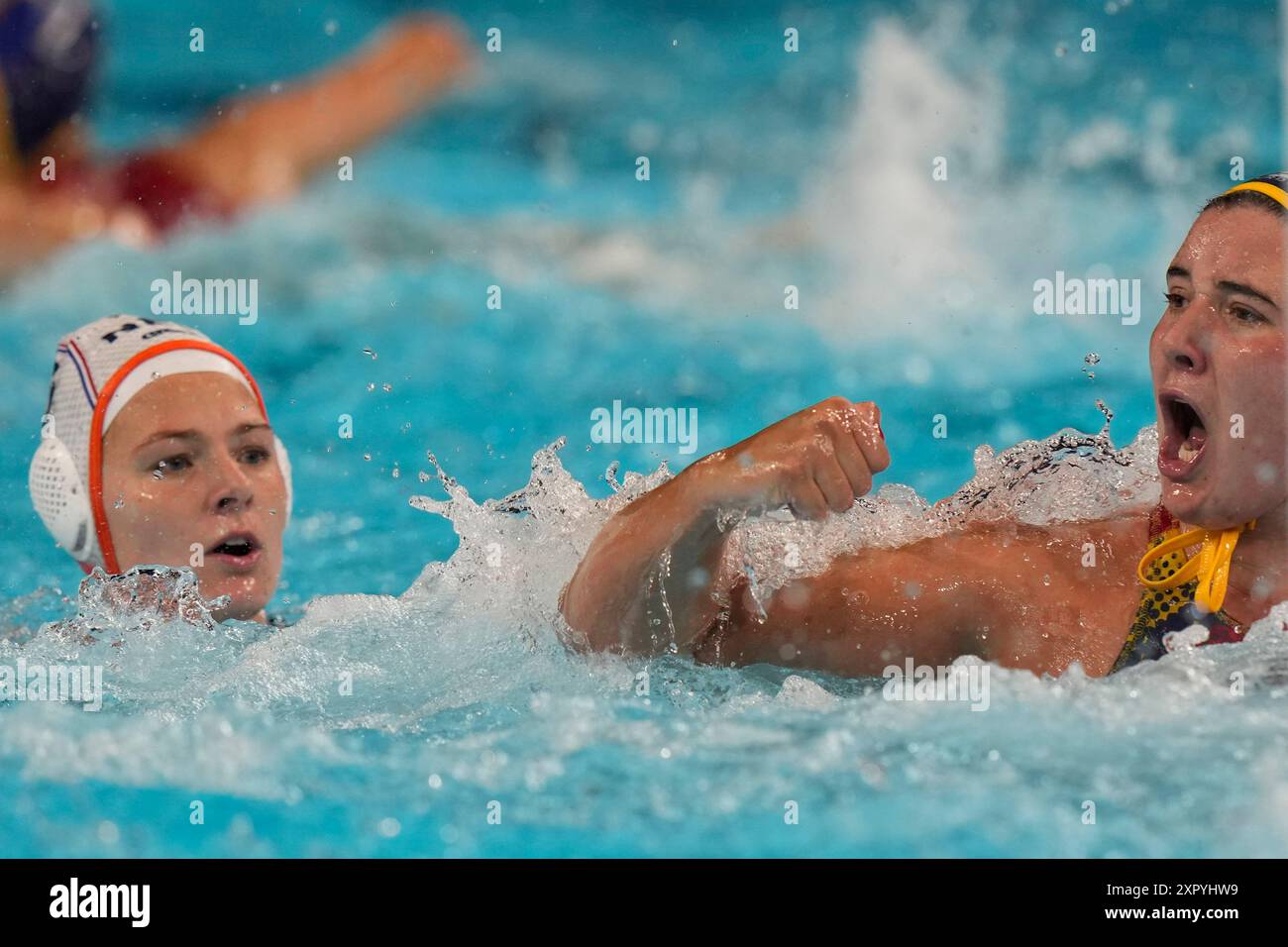 Spain's Paula Leiton Arrones celebrates after scoring during a women's ...