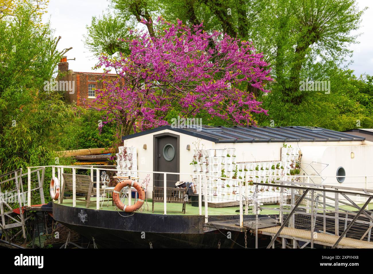 A houseboat in Chiswick, London, England Stock Photo - Alamy