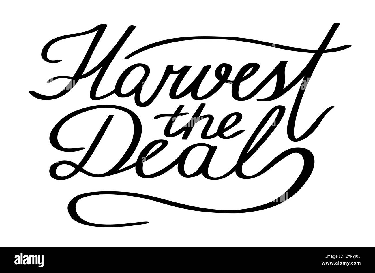Harvest the Deals handwritten lettering inscription positive quote ...