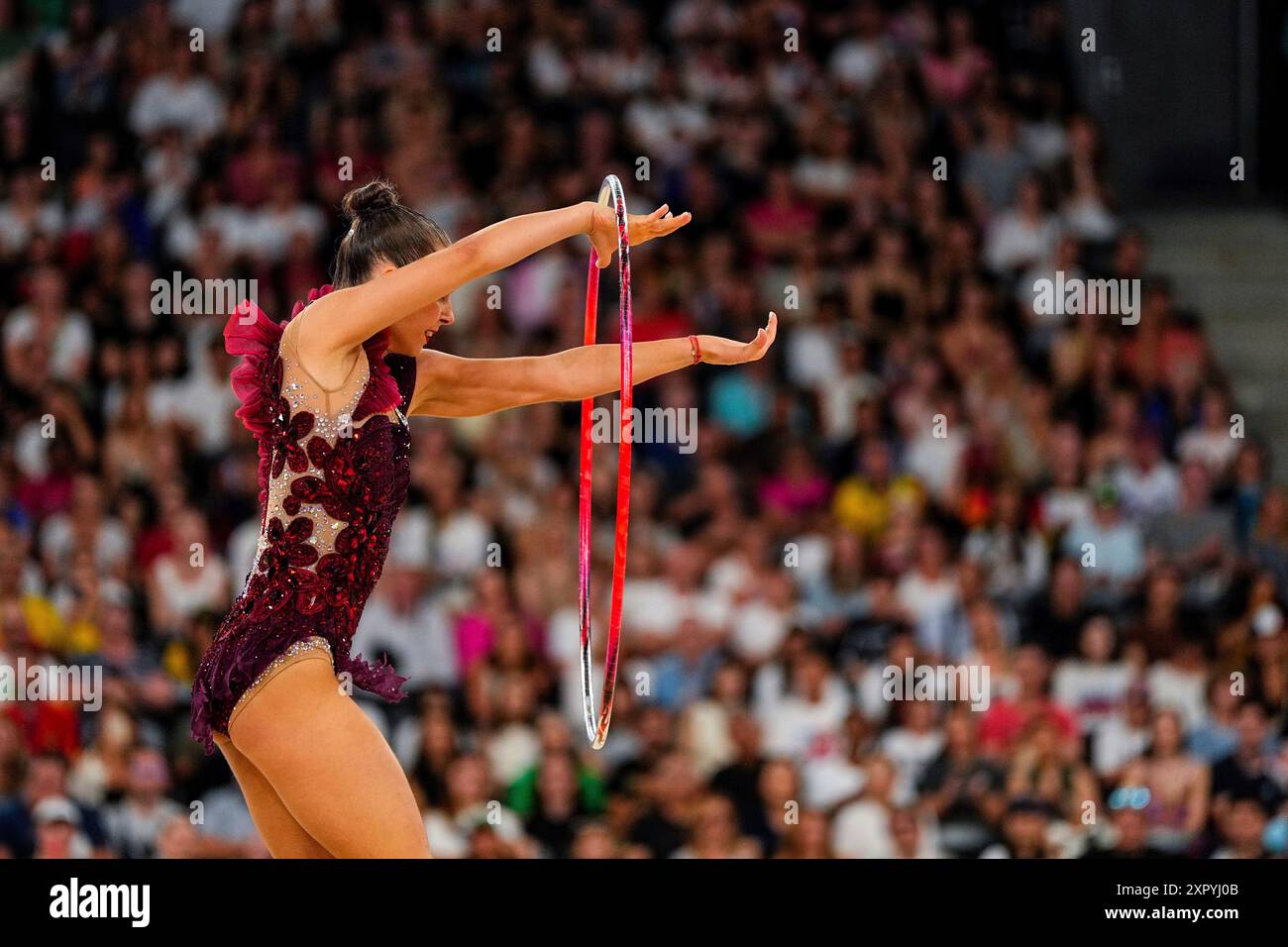Fanni Pigniczki of Hungary performs with the hoop during Individual All ...