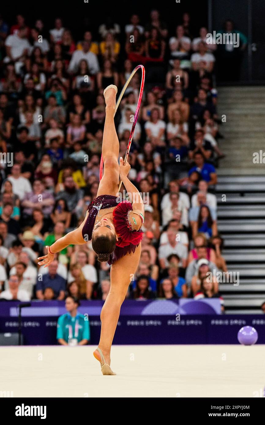 Fanni Pigniczki of Hungary performs with the hoop during Individual All ...