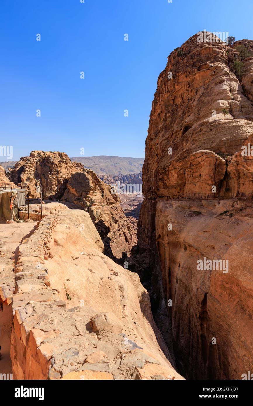Landscapes in the Wadi Musa desert in Jordan near Petra Stock Photo - Alamy