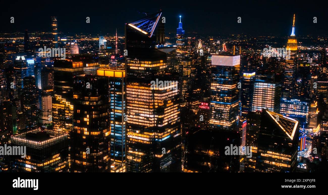 Panorama Around the 30 Hudson Yards Skyscraper in New York City, USA ...
