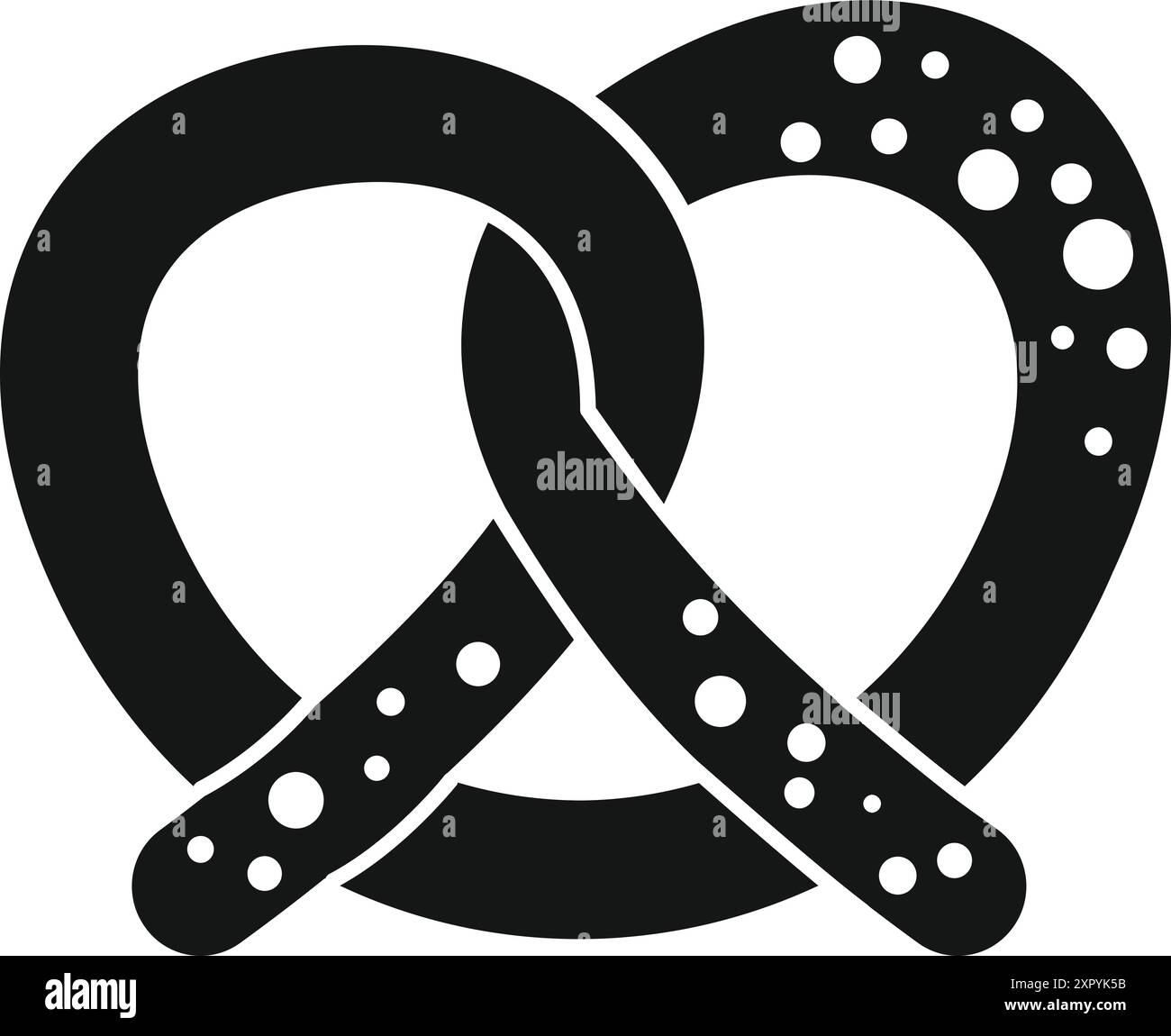 Black pretzel icon representing oktoberfest baking of traditional ...