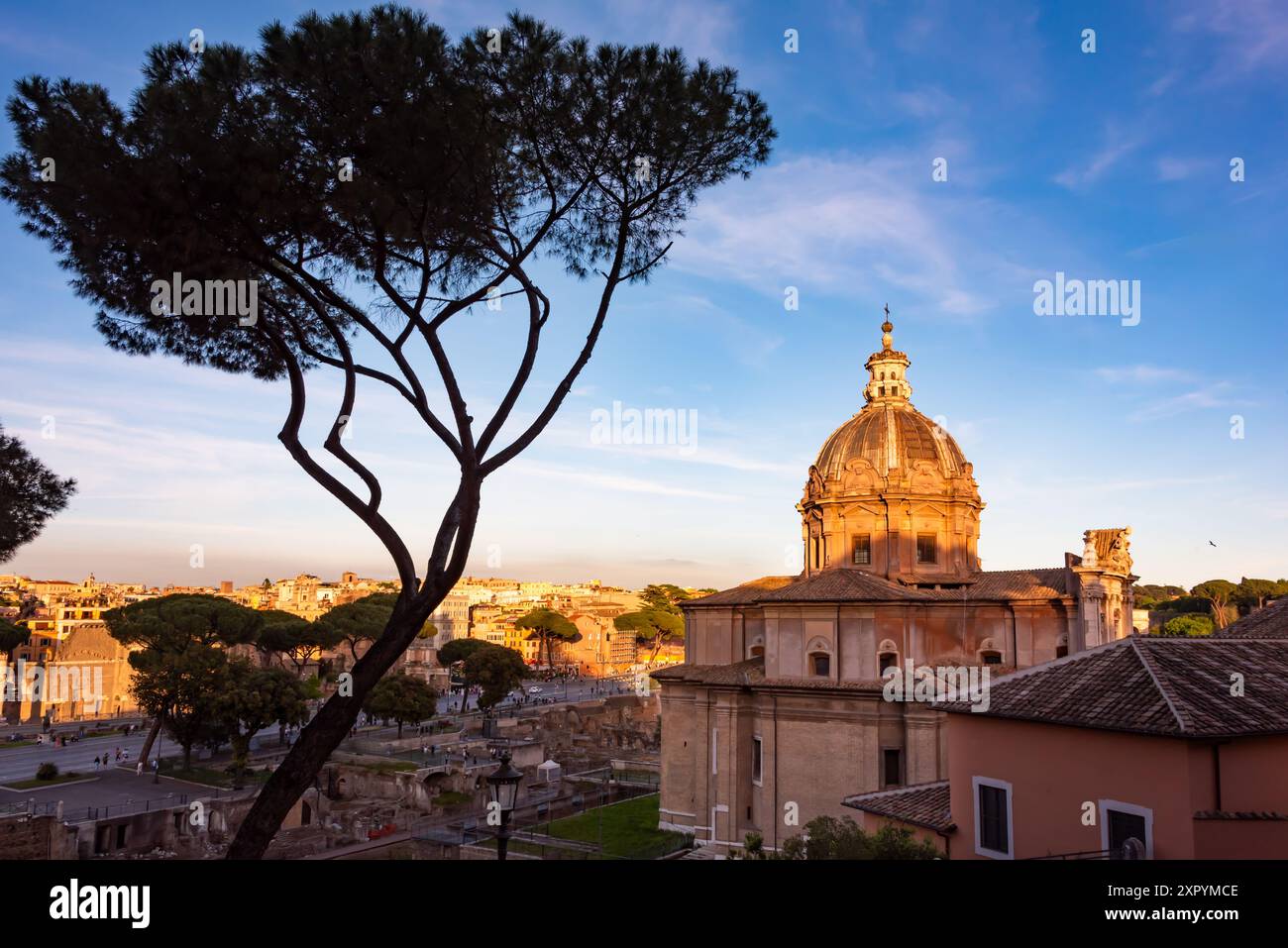 Rome city in Italy on sunset Stock Photo - Alamy