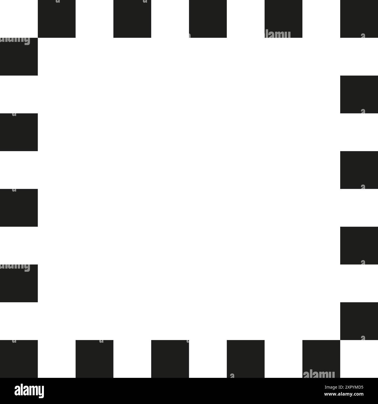 Dotted square frame. Black white vector. Geometric border design ...