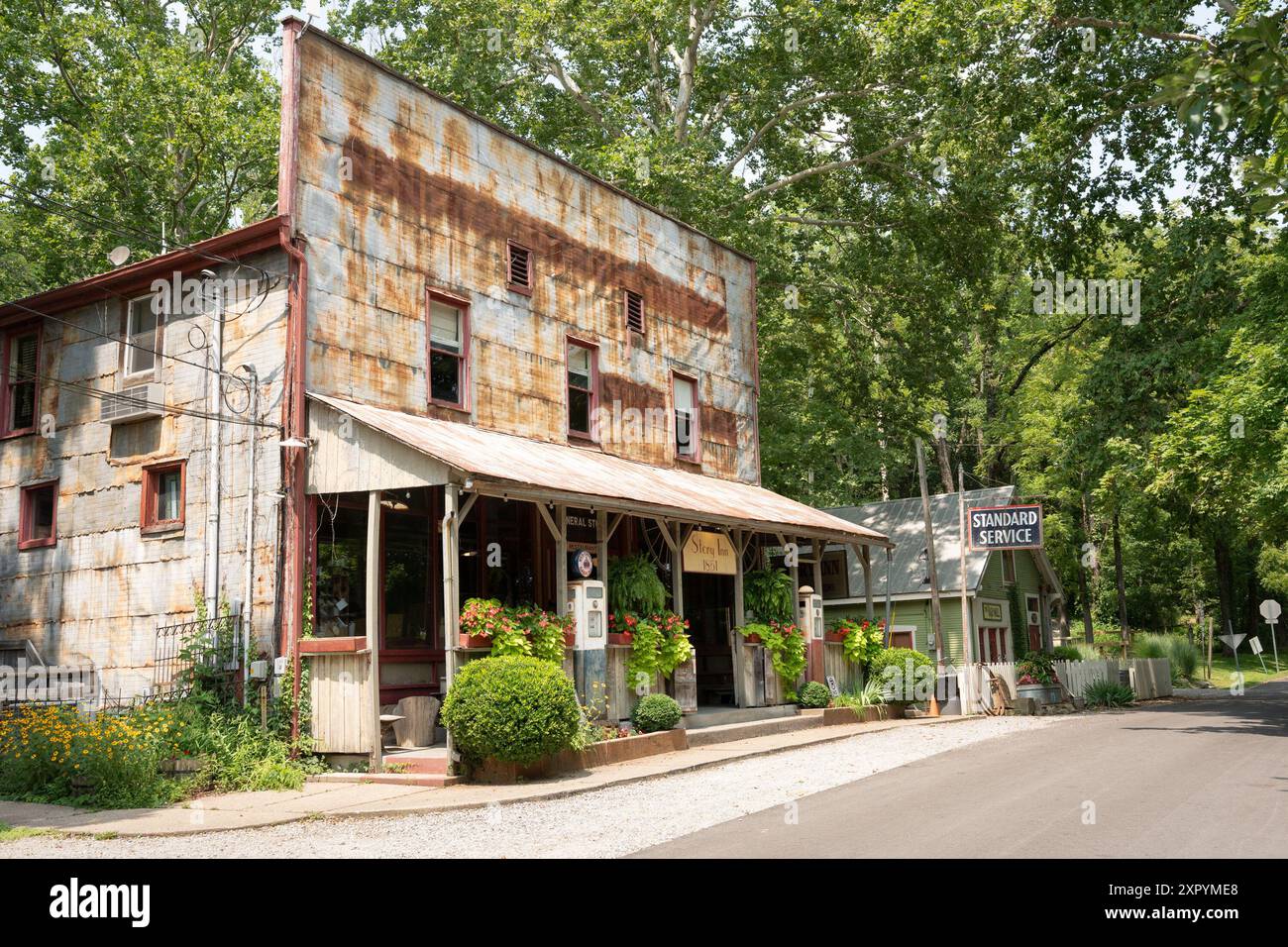 Story, Indiana - July 26, 2024: View of historic downtown in Story ...