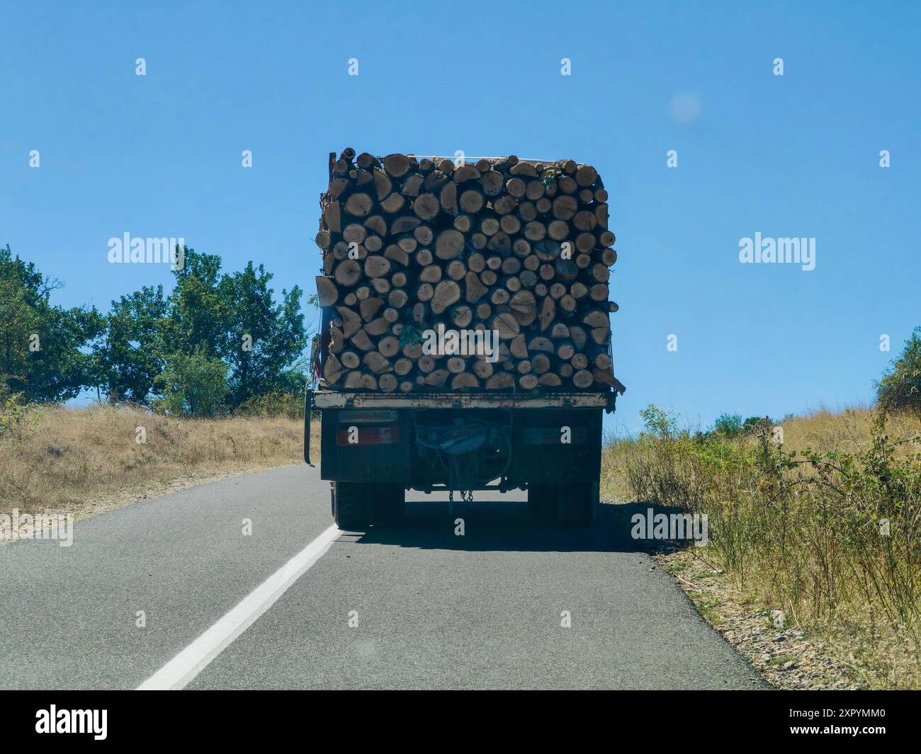 Loaded Truck with Firewood for the Upcoming Season: On the Road Through ...
