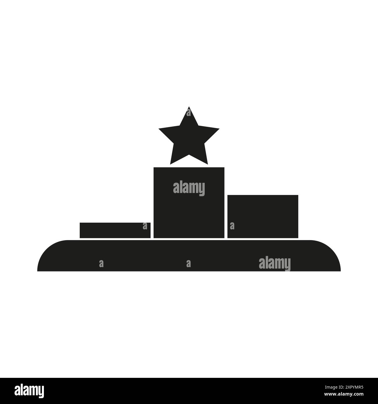 Winner podium icon. Victory star symbol. Black ranking platform ...