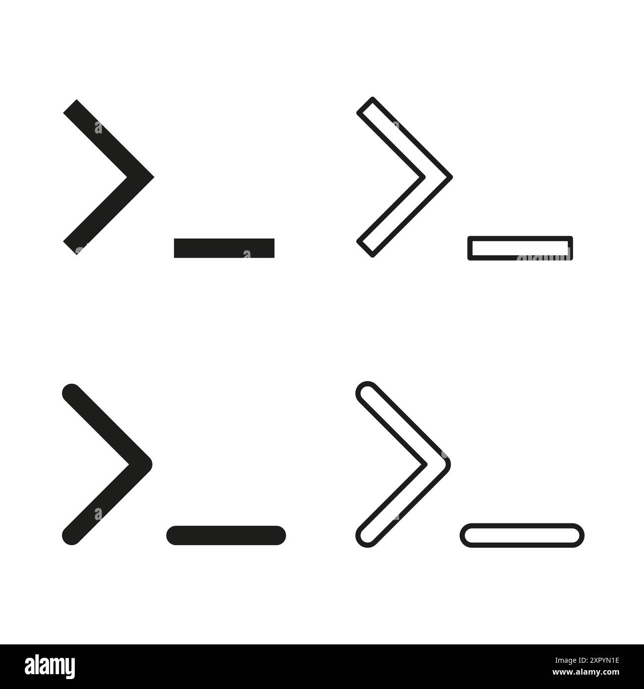 Arrow Symbols and Hyphens. Minimalist Vector Icons. Modern Simple Design. Directional Indicators ...