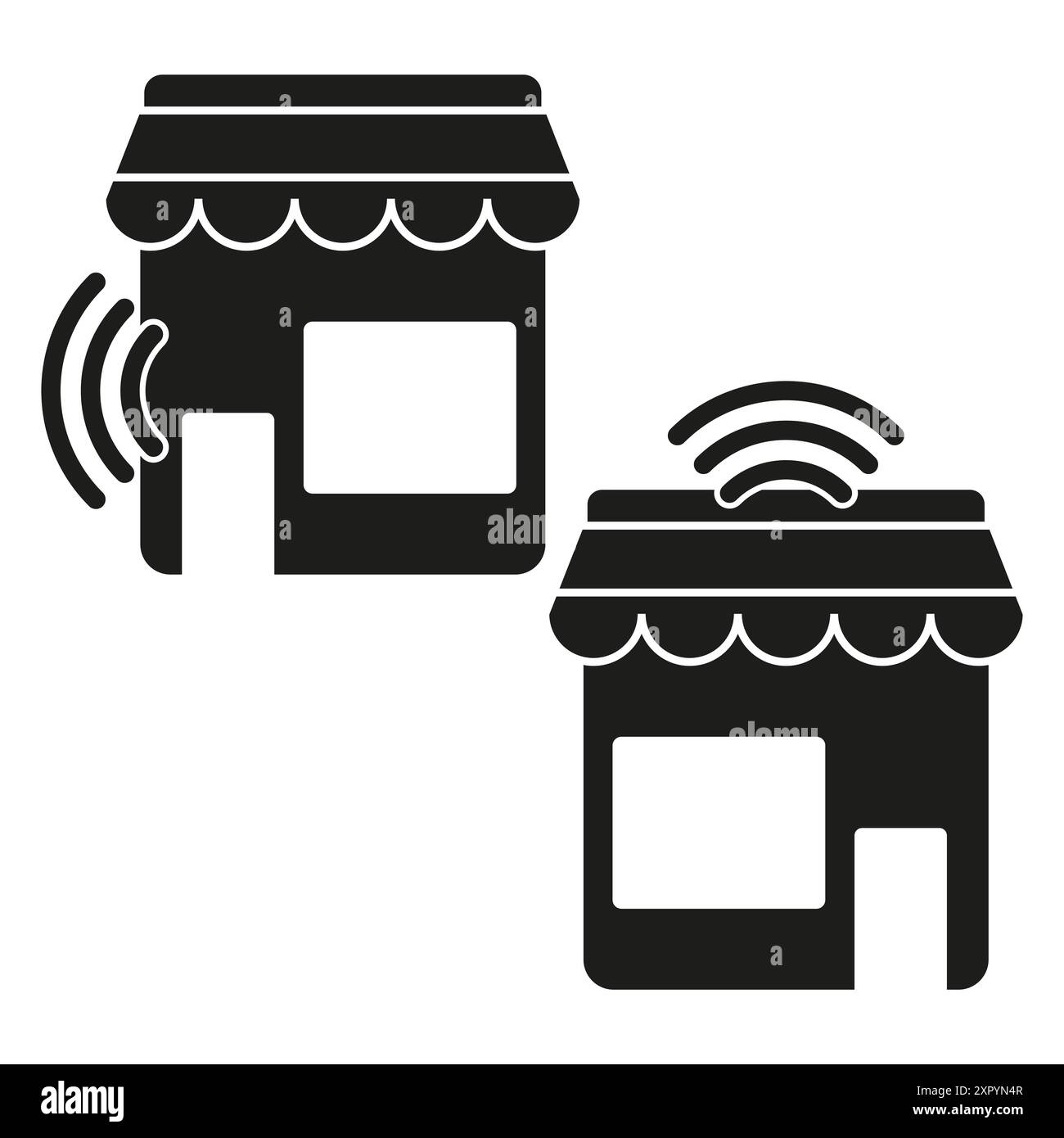 Smart shop icons. Wireless technology symbol. Retail vector ...